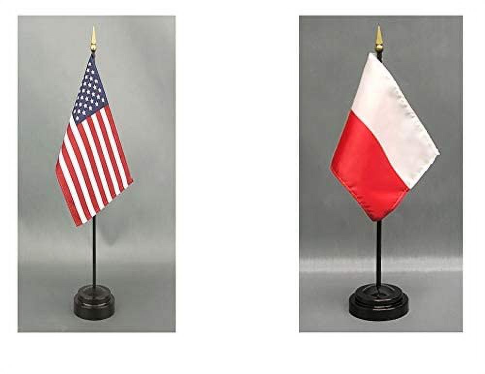 USA. 1 American and 1 International Country Rayon 4"x6" Office Desk ...