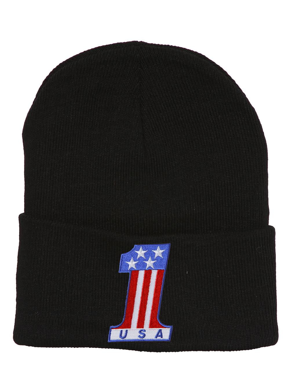 USA #1 Black Cuffed Beanie - Walmart.com