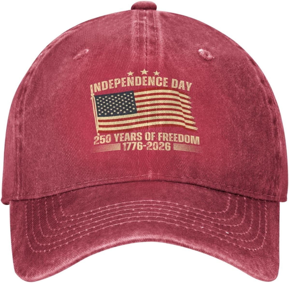 USA 1776 2026 hat 250 Years Freedom 4th of July Hats Denim Baseball Cap ...