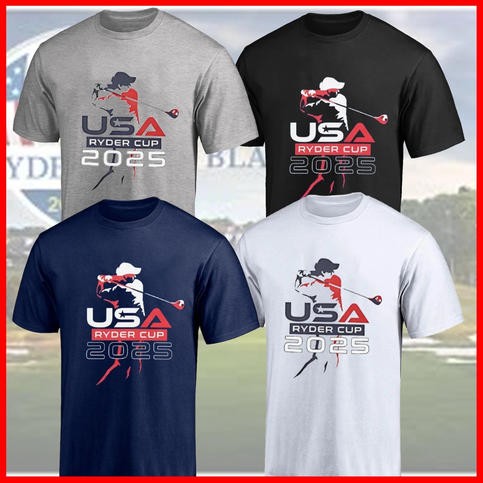 USA 2025 Ryder Cup Bethpage Black Logo Shirt All Size S-5XL - Walmart.com