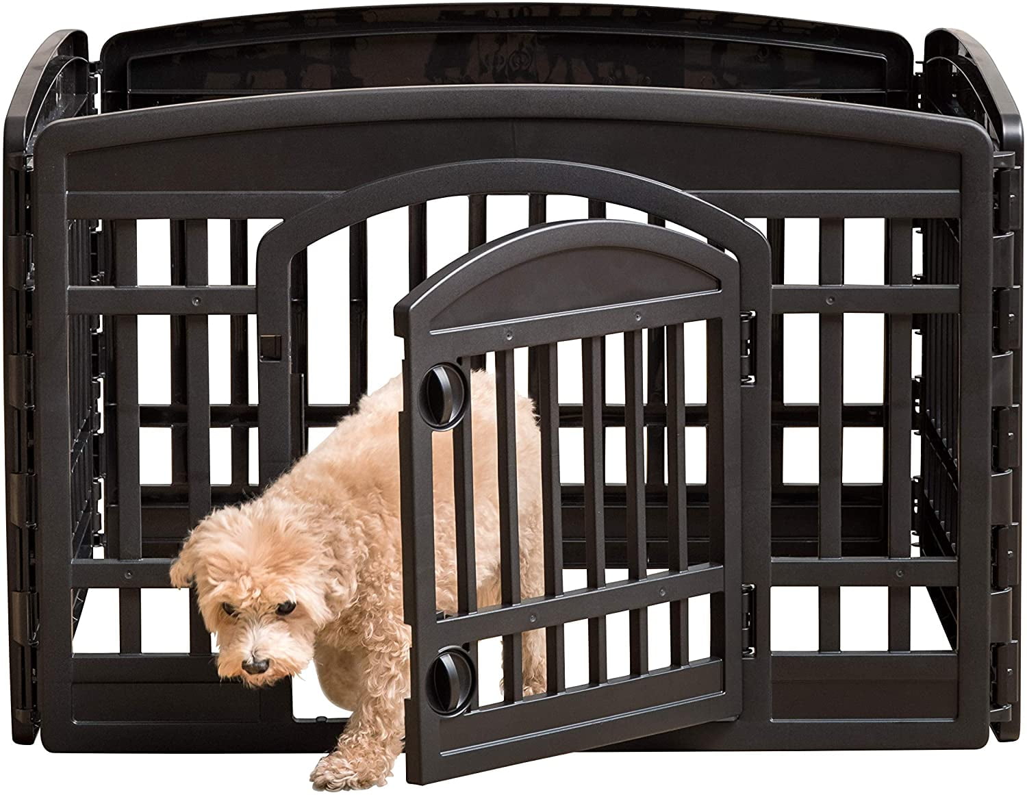 USA 24" 4-Panel Pet Dog Puppy Playpen with Door, for Puppies and Small ...
