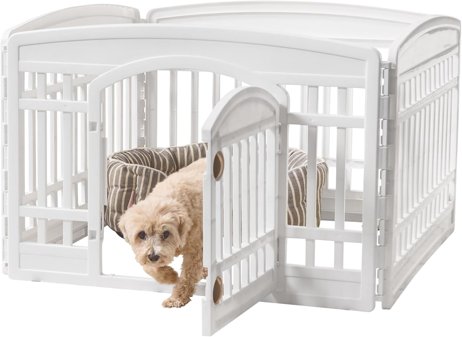 USA 24" 4-Panel Pet Dog Puppy Playpen with Door, for Puppies and Small ...