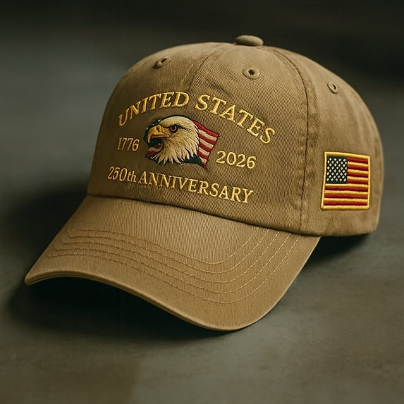 USA 250 Anniversary Embroidered Baseball Cap Retro Washed Denim Hat ...