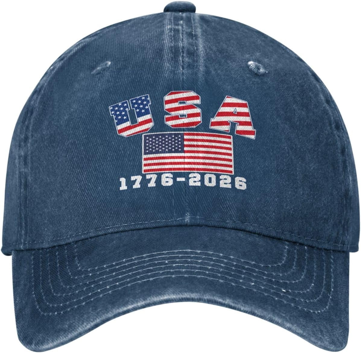 USA 250 Years Anniversary 1776 2026 Denim hat 4th of July Baseball Cap ...