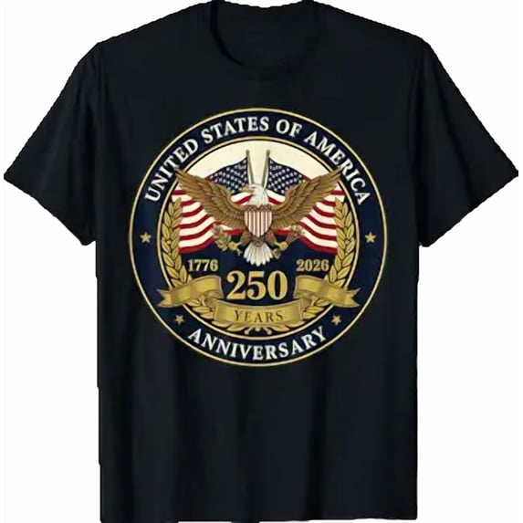USA 250 Years Anniversary 1776 2026 T-Shirt - Walmart.com