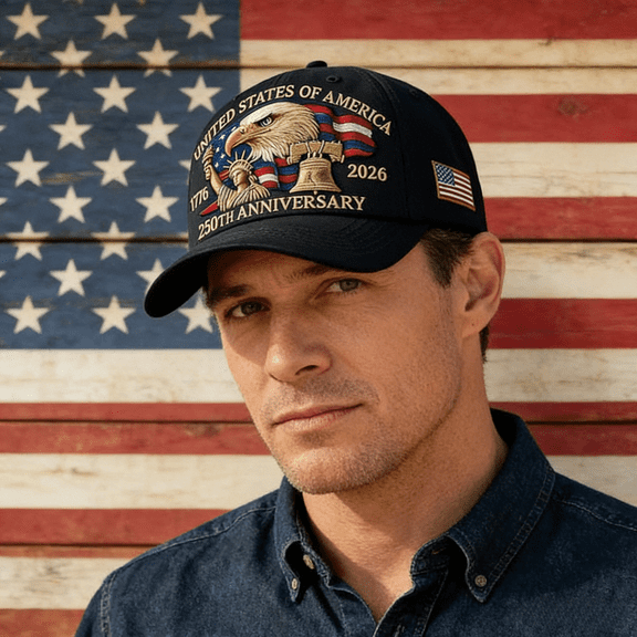 Eagle - 250 Anniversary USA Hat, 250th Anniversary Patriotic Baseball ...