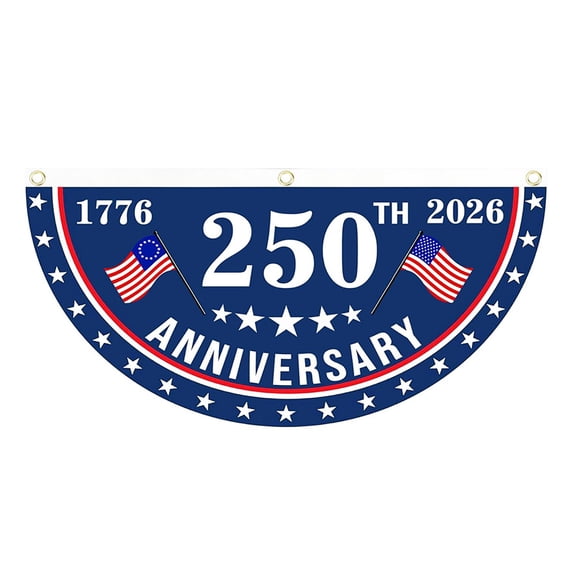 USA 250th Anniversary (1776-2026) Fan-Shaped Commemorative Flag ...