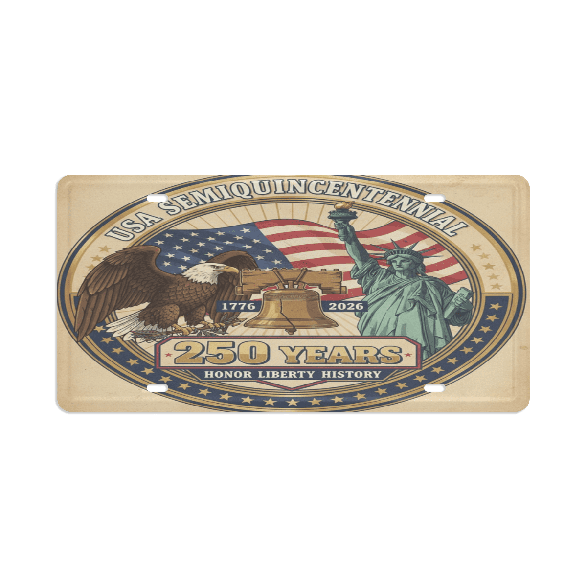 USA 250th Anniversary (1776-2026) Patriotic License Plate Cover ...