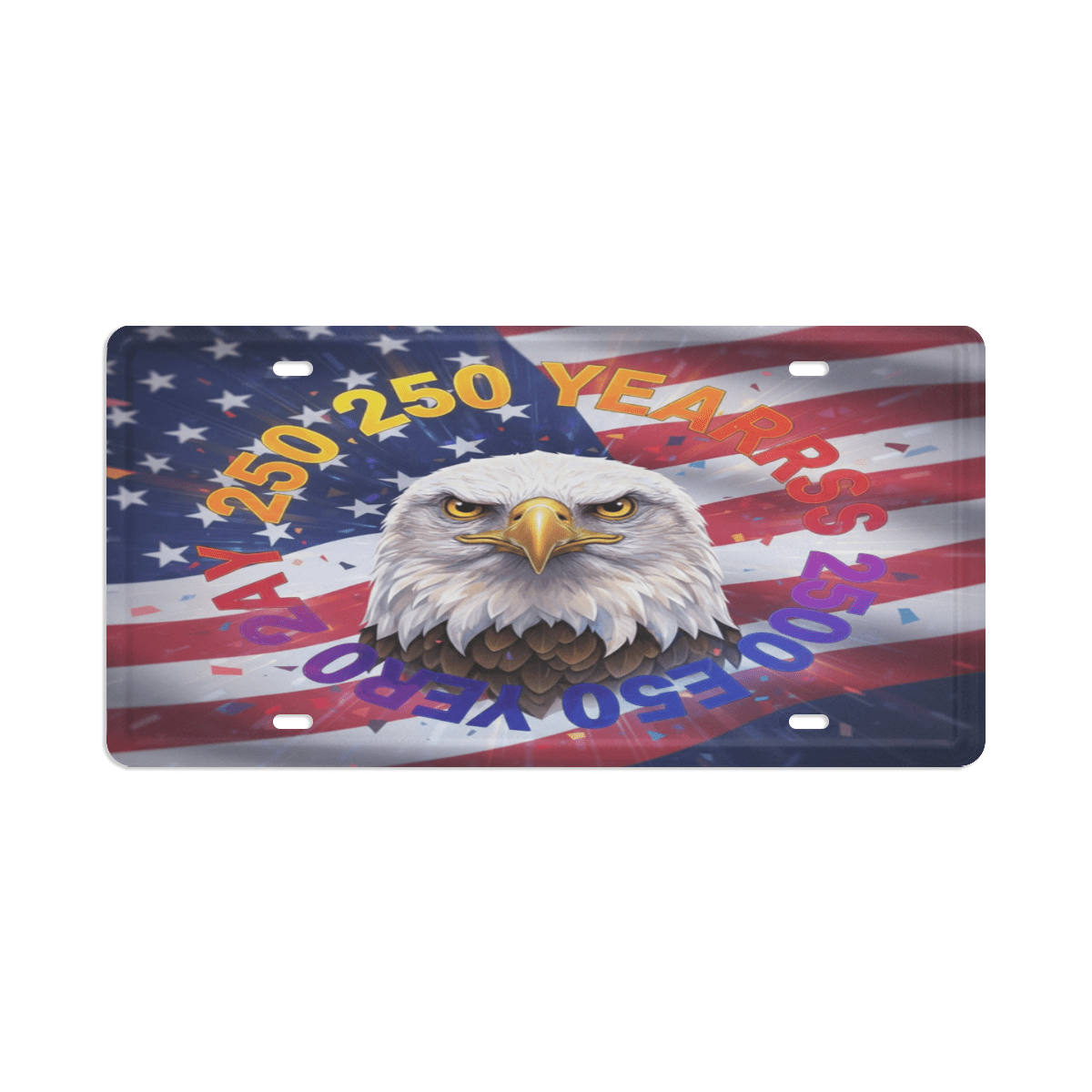 USA 250th Anniversary (1776-2026) Patriotic License Plate Cover ...