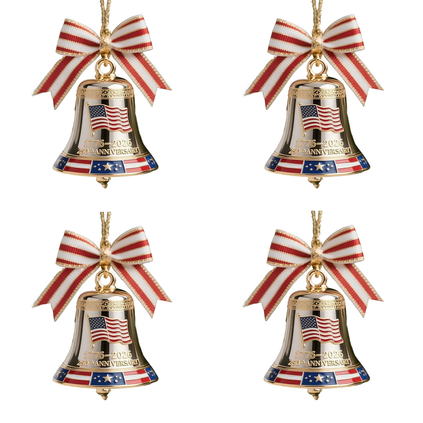 USA 250th Anniversary Bells Ornaments Honor 250 Years of Heritage ...