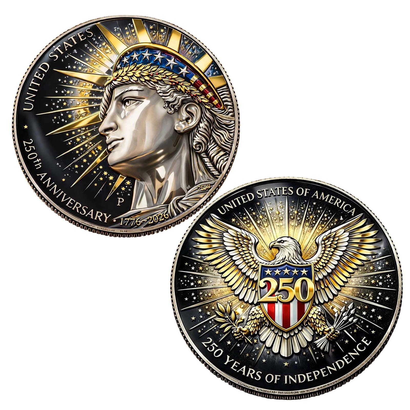 USA 250th Anniversary Commemorative Keepsake, 1776-2026 Patriotic ...