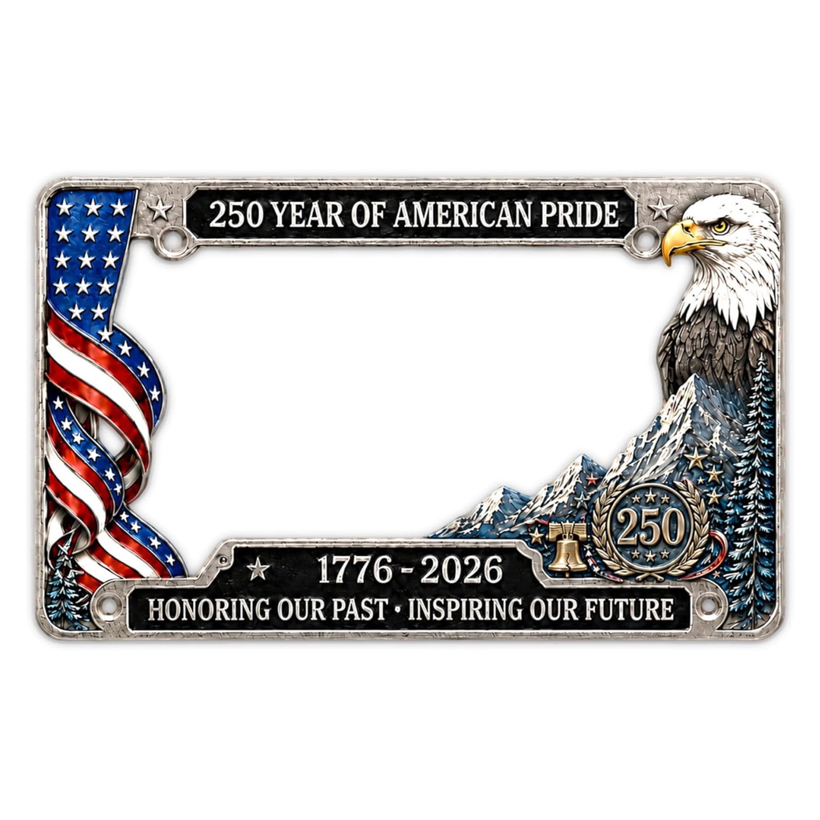 USA 250th Anniversary Commemorative License Plate Frame, 4th of July ...