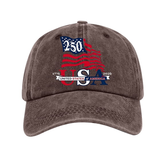 USA 250th Anniversary Distressed Baseball Cap Vintage Washed Cotton ...