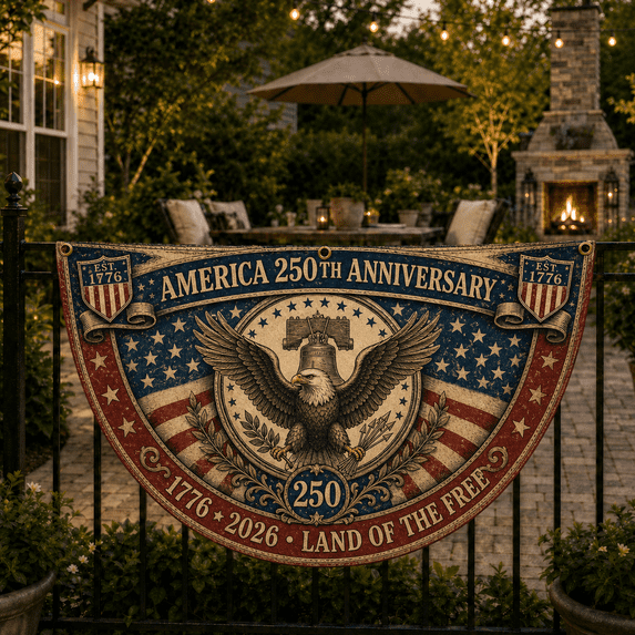 USA 250th Anniversary Flag 1776-2026 Patriotic Heritage Outdoor Banner ...