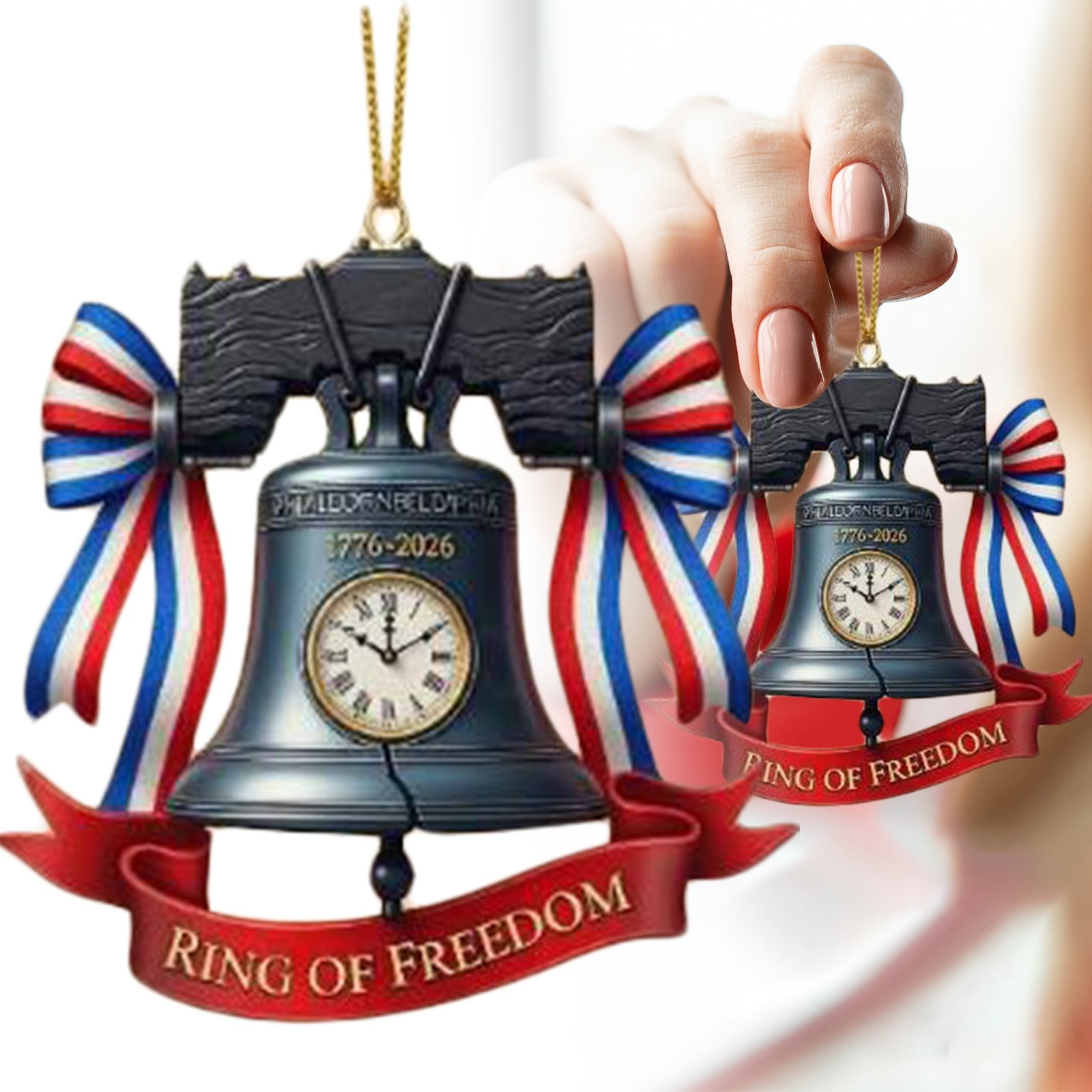 USA 250th Anniversary Liberty Bell Ornament Handmade Metal ...