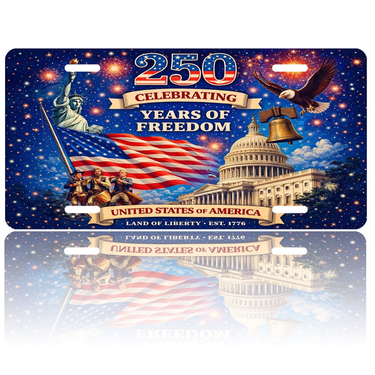 USA 250th Anniversary License Plate, 1776-2026 Patriotic License Plate ...