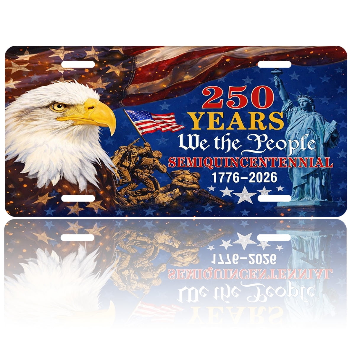 USA 250th Anniversary License Plate, 1776-2026 Patriotic License Plate ...