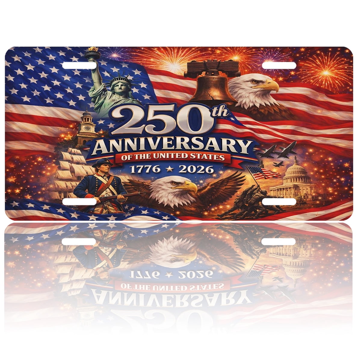 USA 250th Anniversary License Plate, 1776-2026 Patriotic License Plate ...