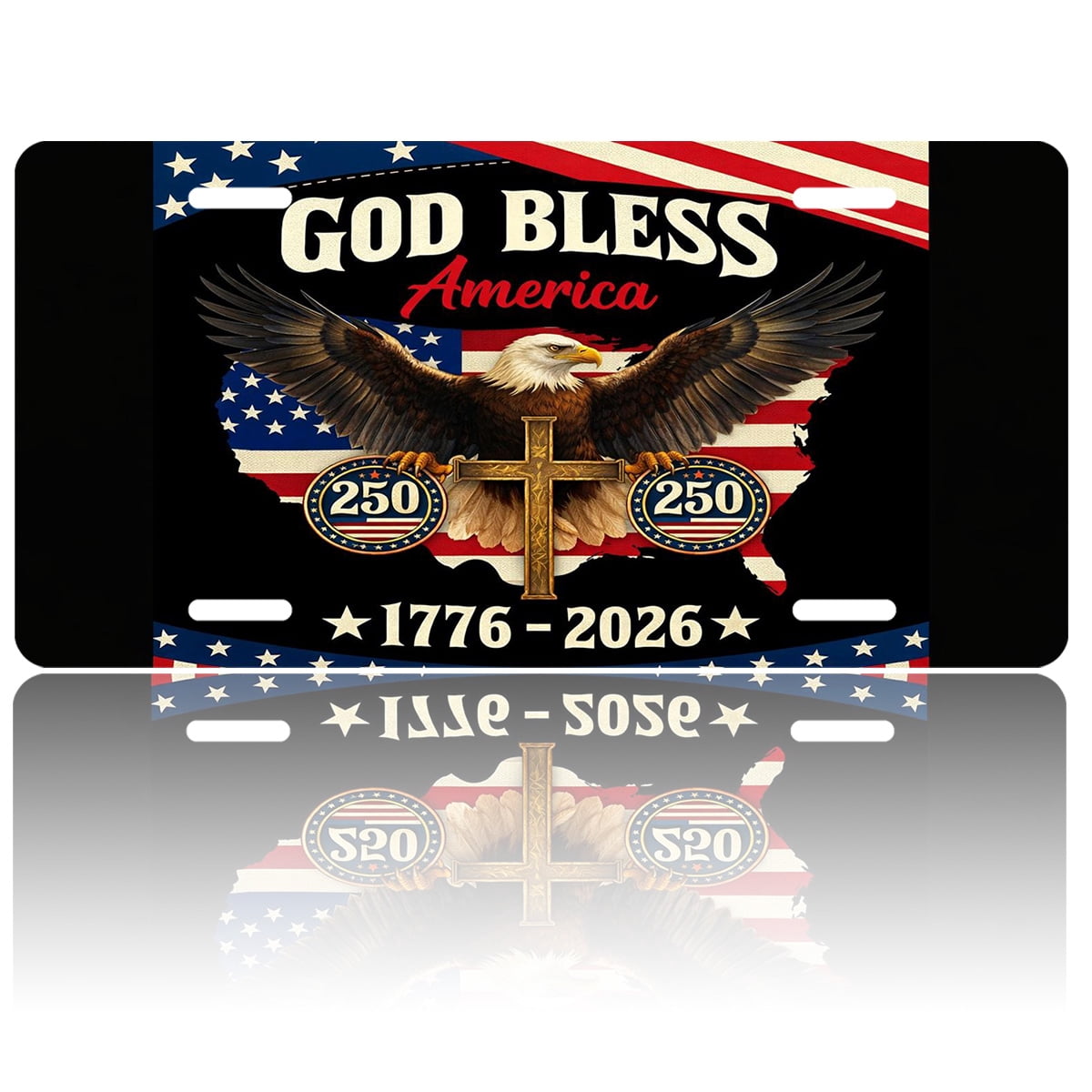 USA 250th Anniversary License Plate, 1776-2026 Patriotic License Plate ...