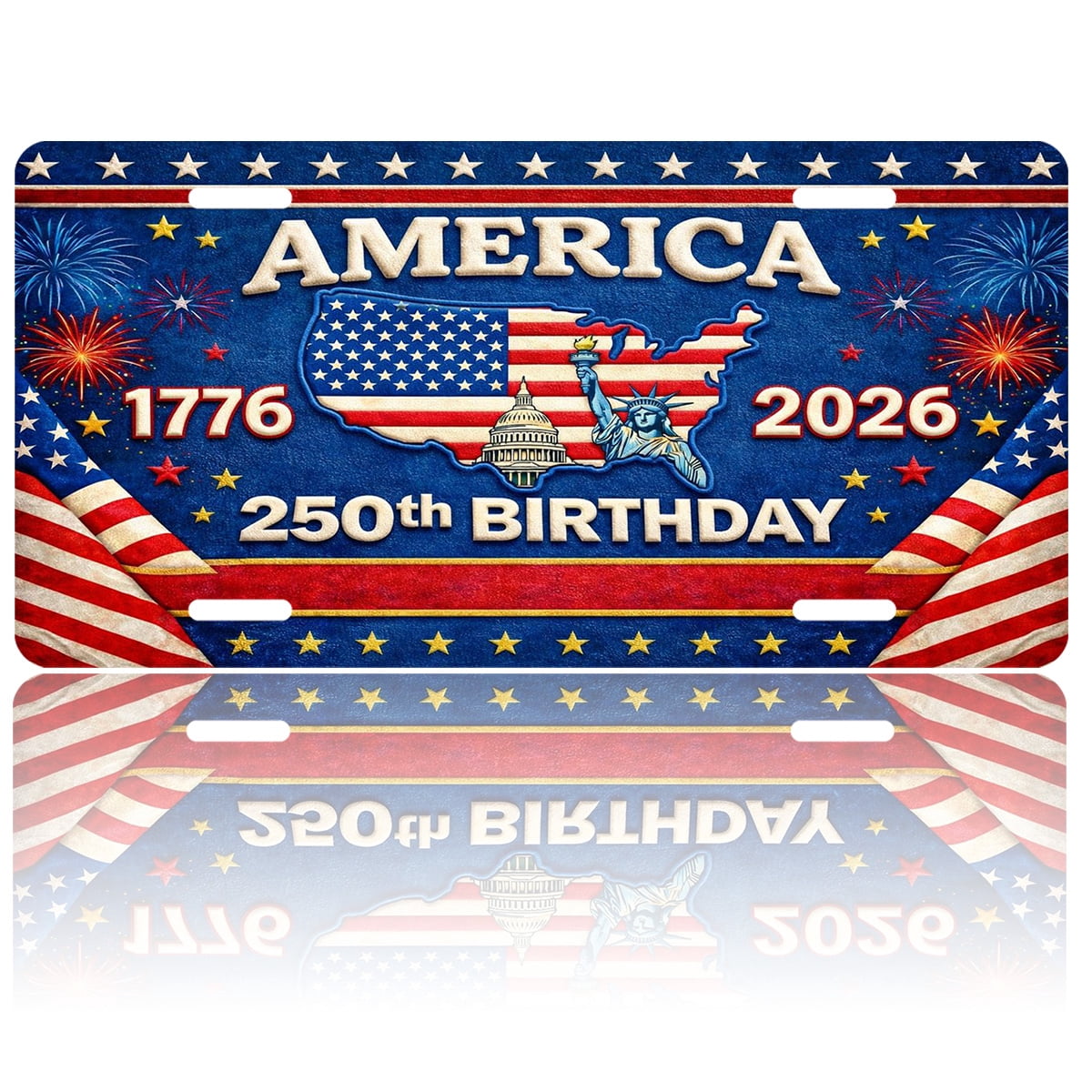 USA 250th Anniversary License Plate, 1776-2026 Patriotic License Plate ...