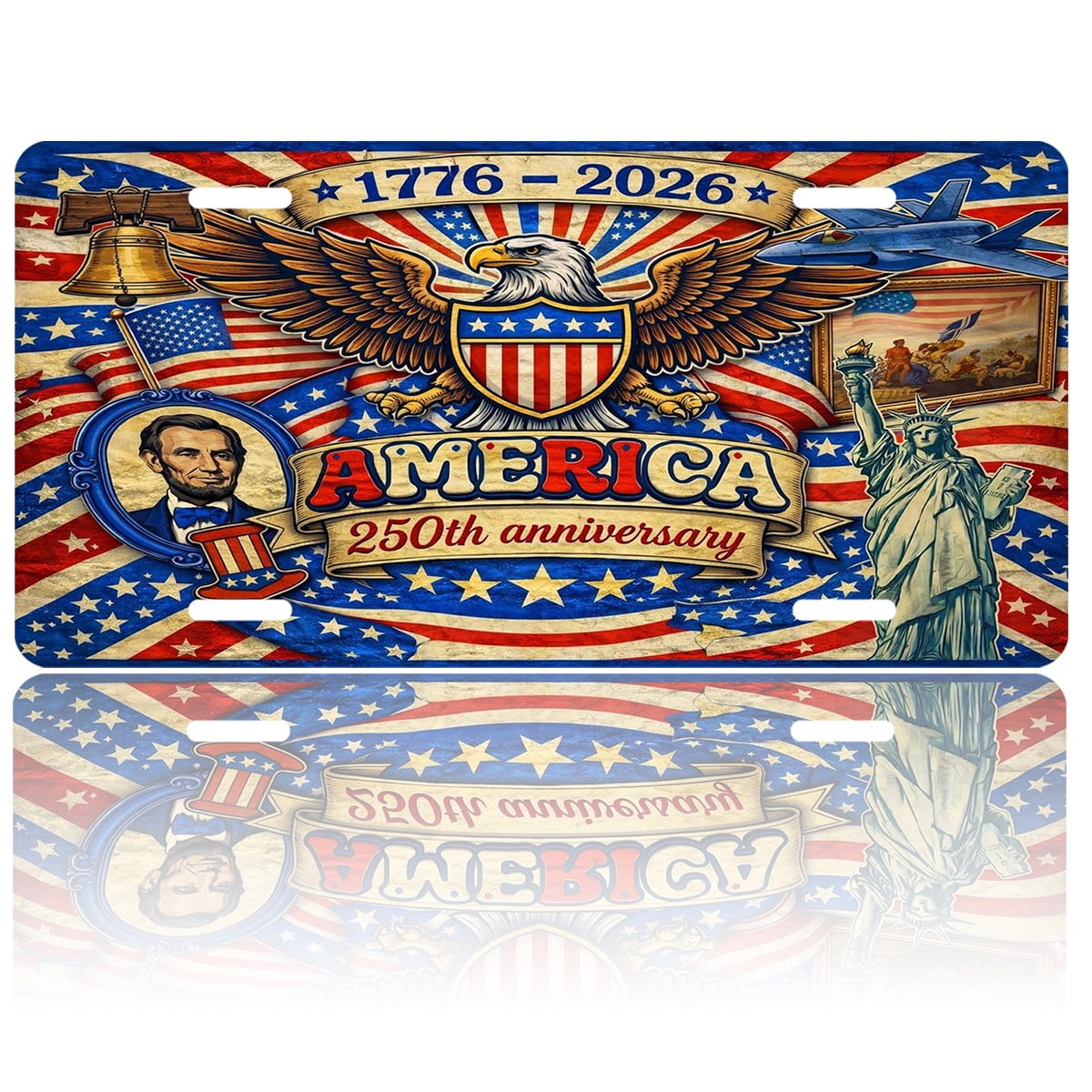 USA 250th Anniversary License Plate, 1776-2026 Patriotic License Plate ...