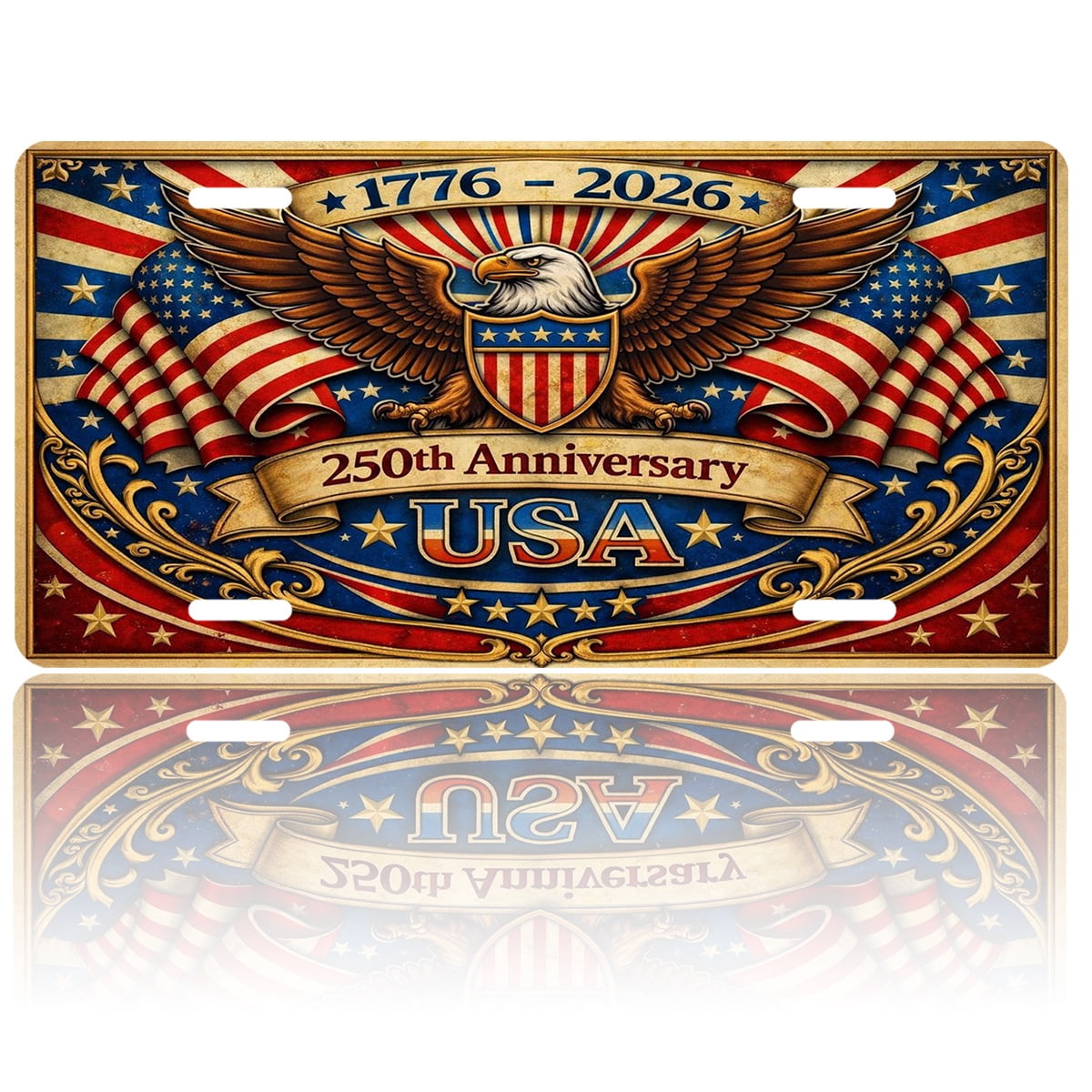 USA 250th Anniversary License Plate, 1776-2026 Patriotic License Plate ...