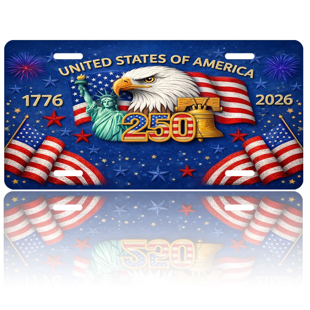USA 250th Anniversary License Plate, 1776-2026 Patriotic License Plate ...