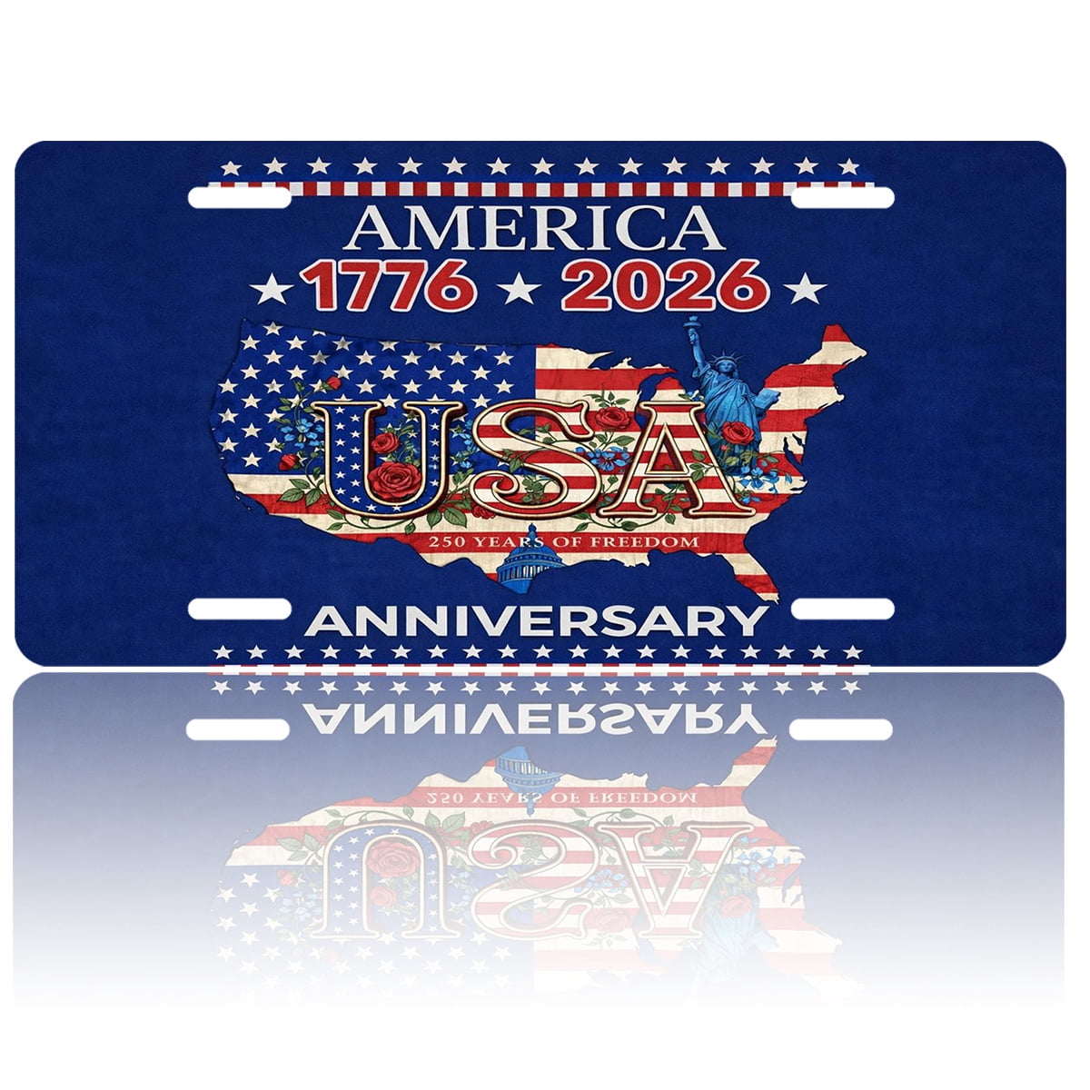 USA 250th Anniversary License Plate, 1776-2026 Patriotic License Plate ...