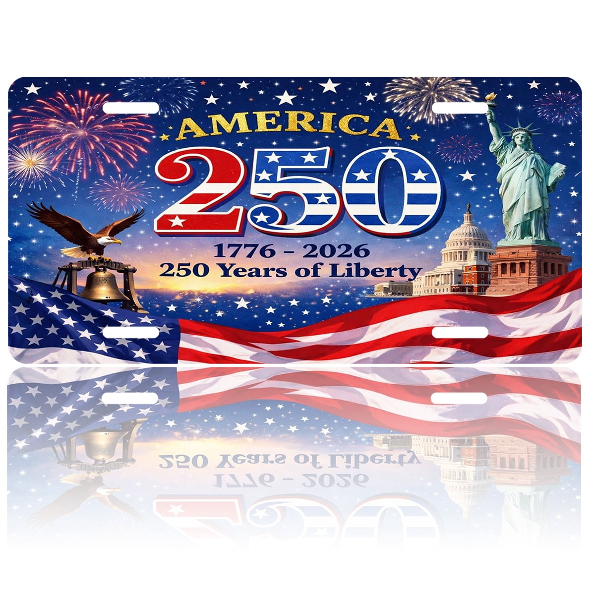 USA 250th Anniversary License Plate, 1776-2026 Patriotic License Plate ...