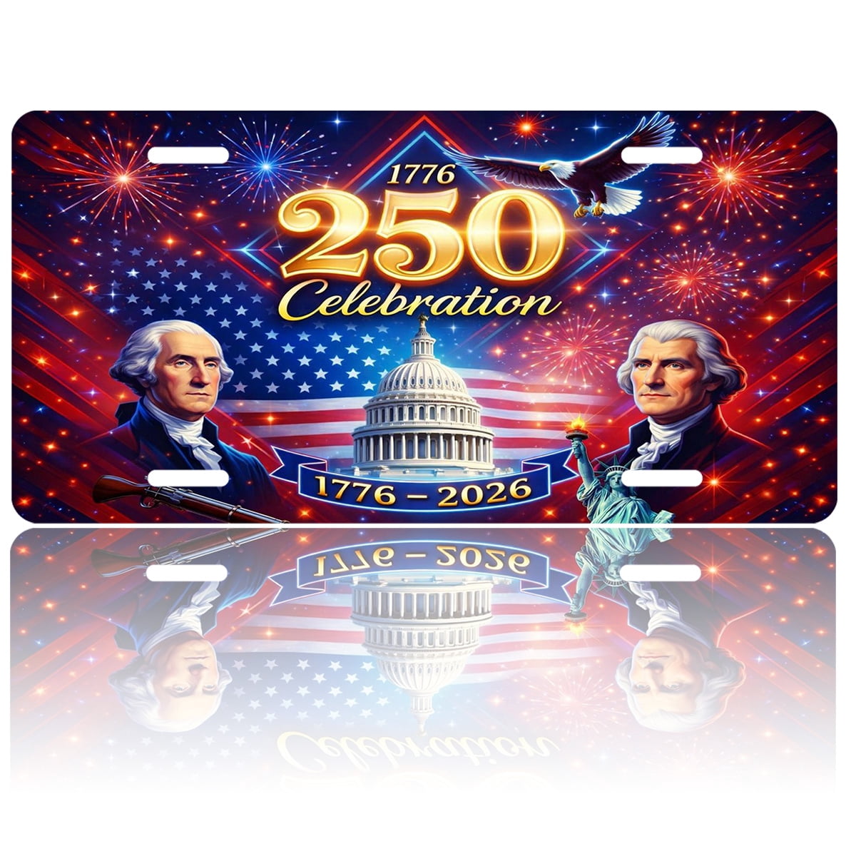 USA 250th Anniversary License Plate, 1776-2026 Patriotic License Plate ...