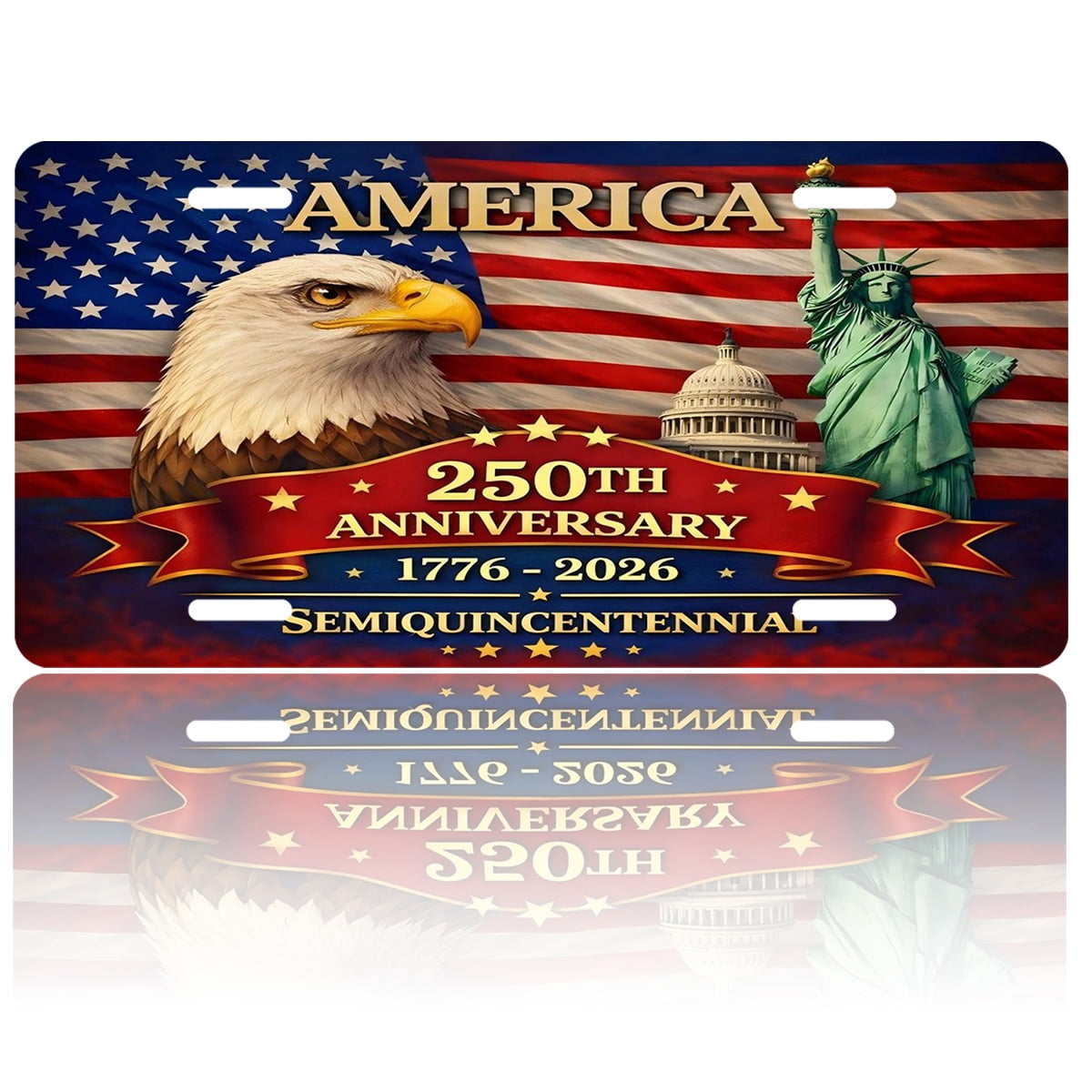 USA 250th Anniversary License Plate, 1776-2026 Patriotic License Plate ...
