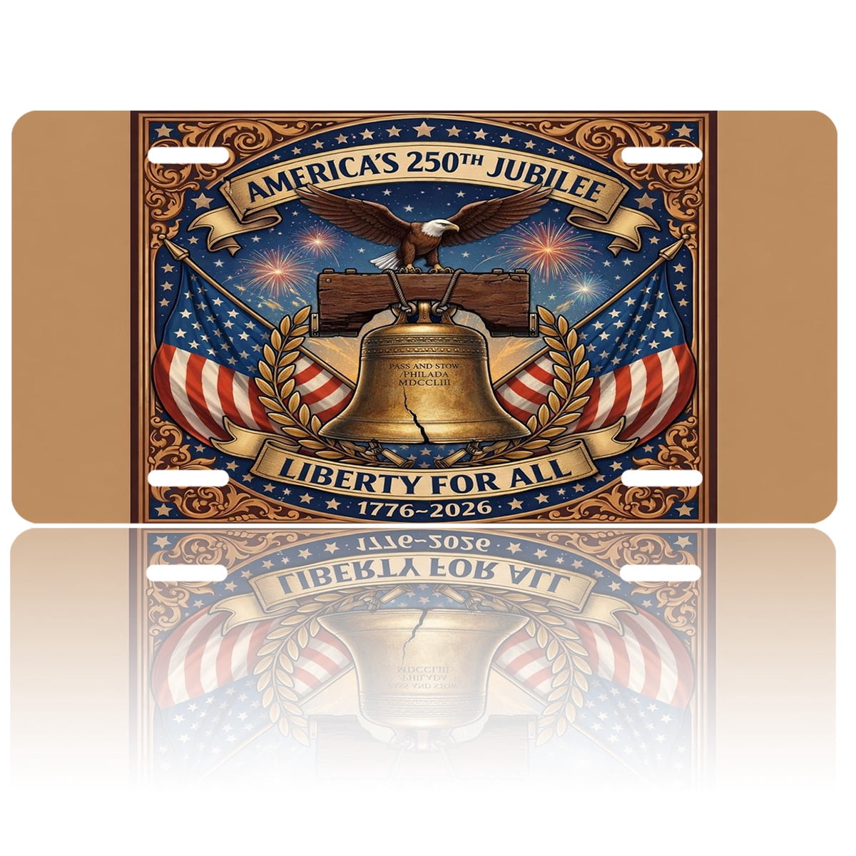 USA 250th Anniversary License Plate, 1776-2026 Patriotic License Plate ...
