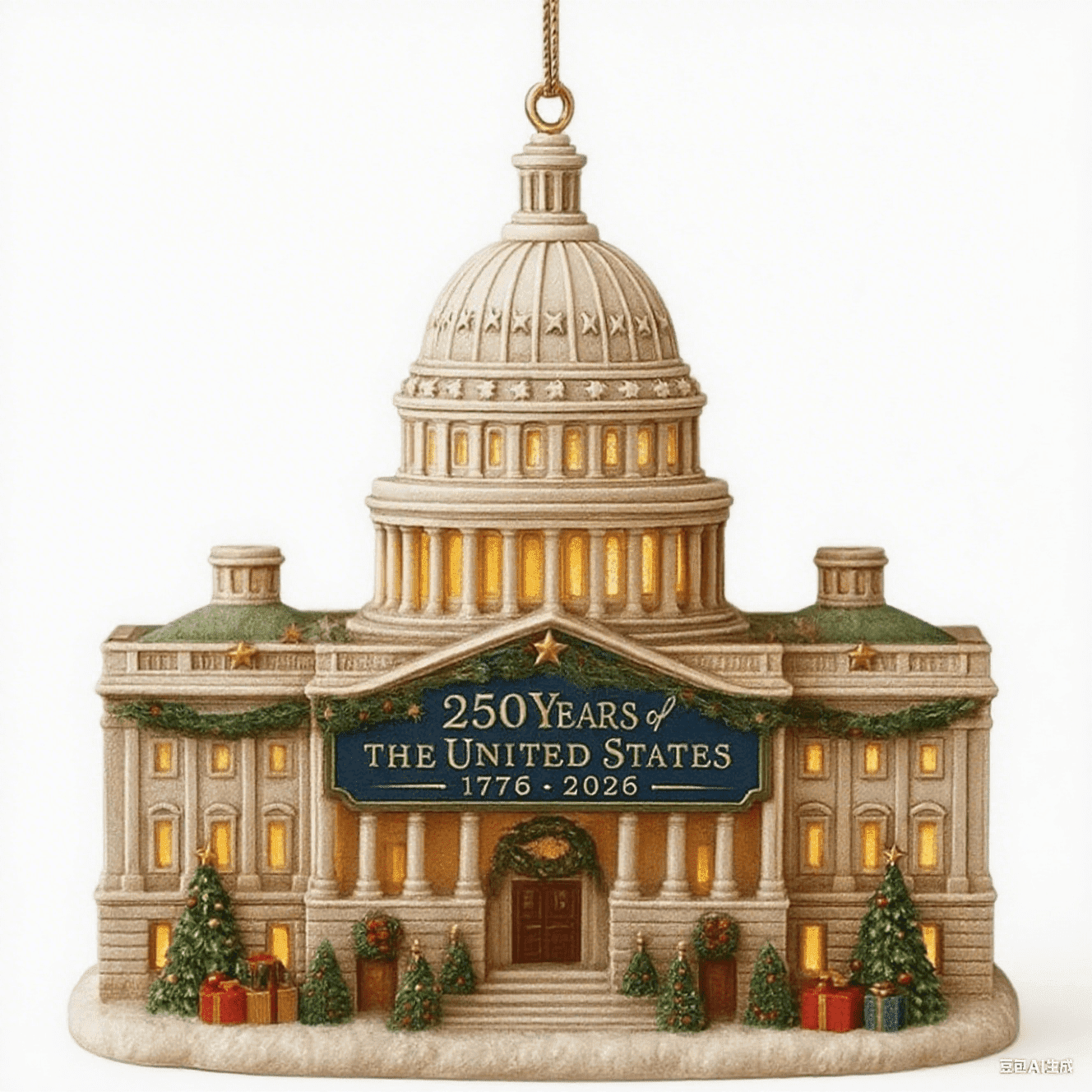 USA 250th Anniversary Ornaments 2D Acrylic Patriot Memorial Ornament ...