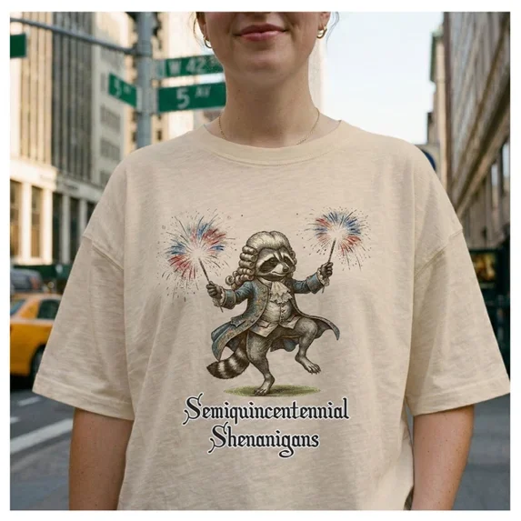 USA 250th Anniversary Shirt 1776-2026 Funny Raccoon 4th Of July Graphic ...