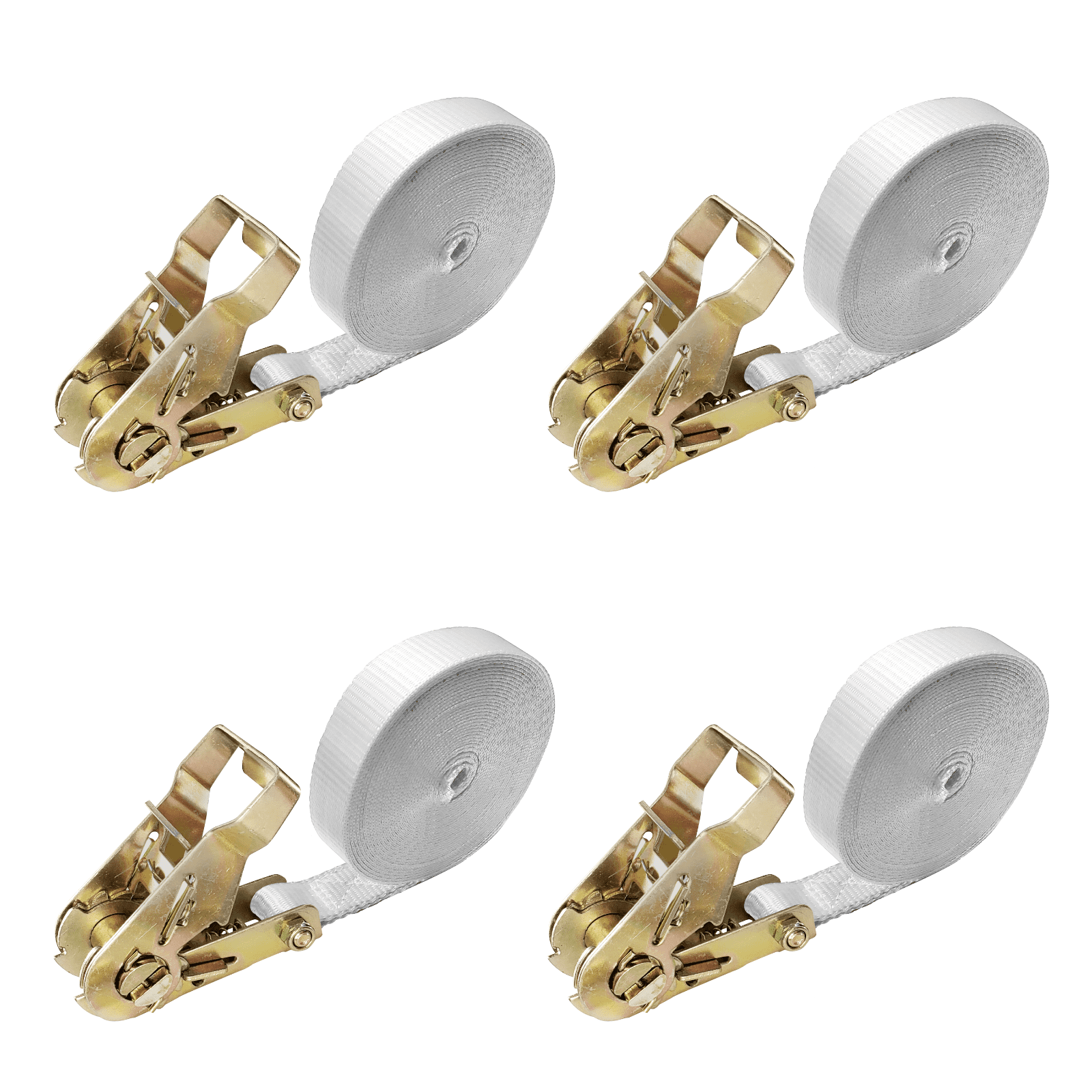 USA 4 Pack Heavy Duty Endless 1" x 10ft Ratchet Tie Down Strap ...