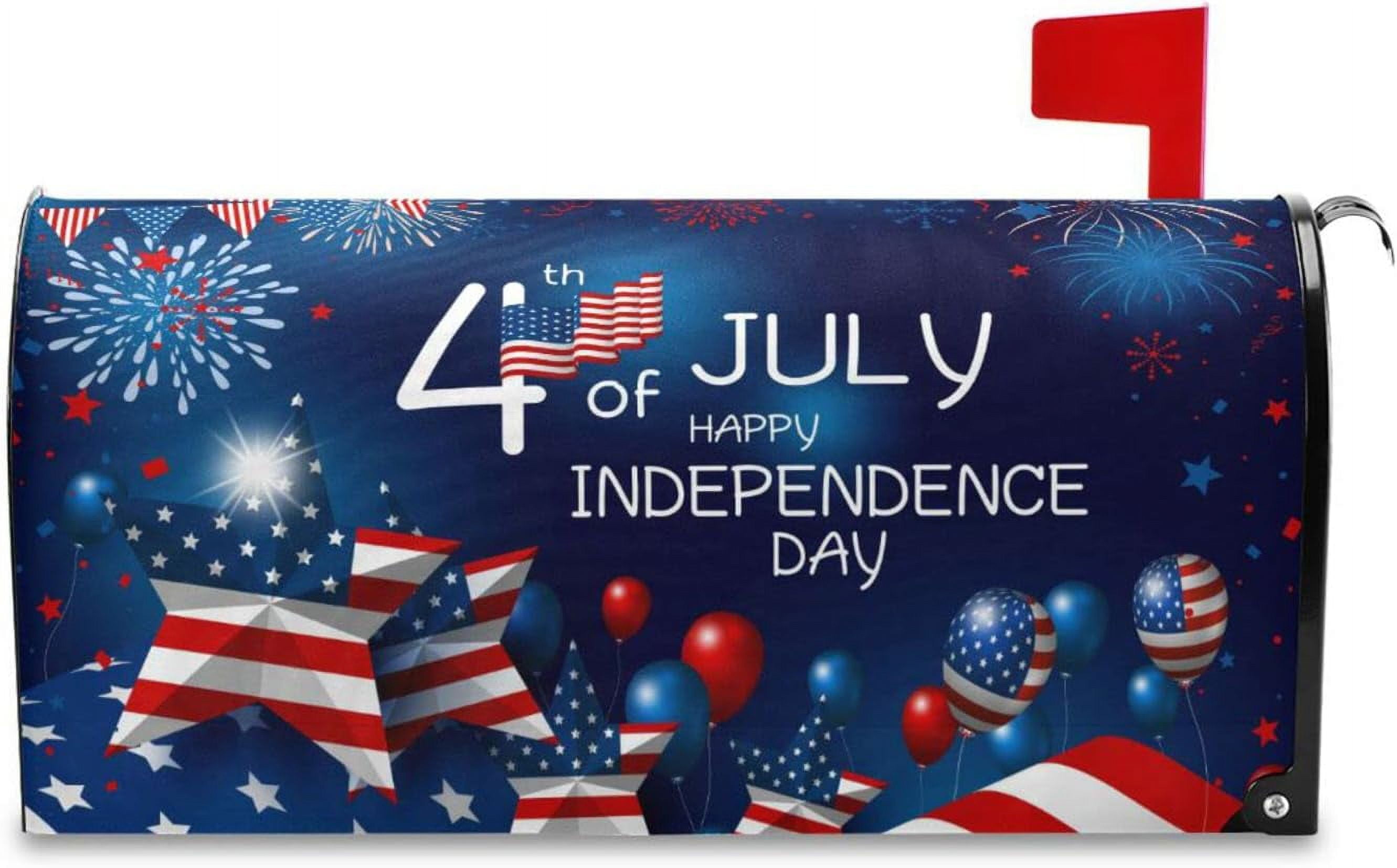 USA 4th July Happy Independence Day Magnetic Mailbox Cover MailWraps ...