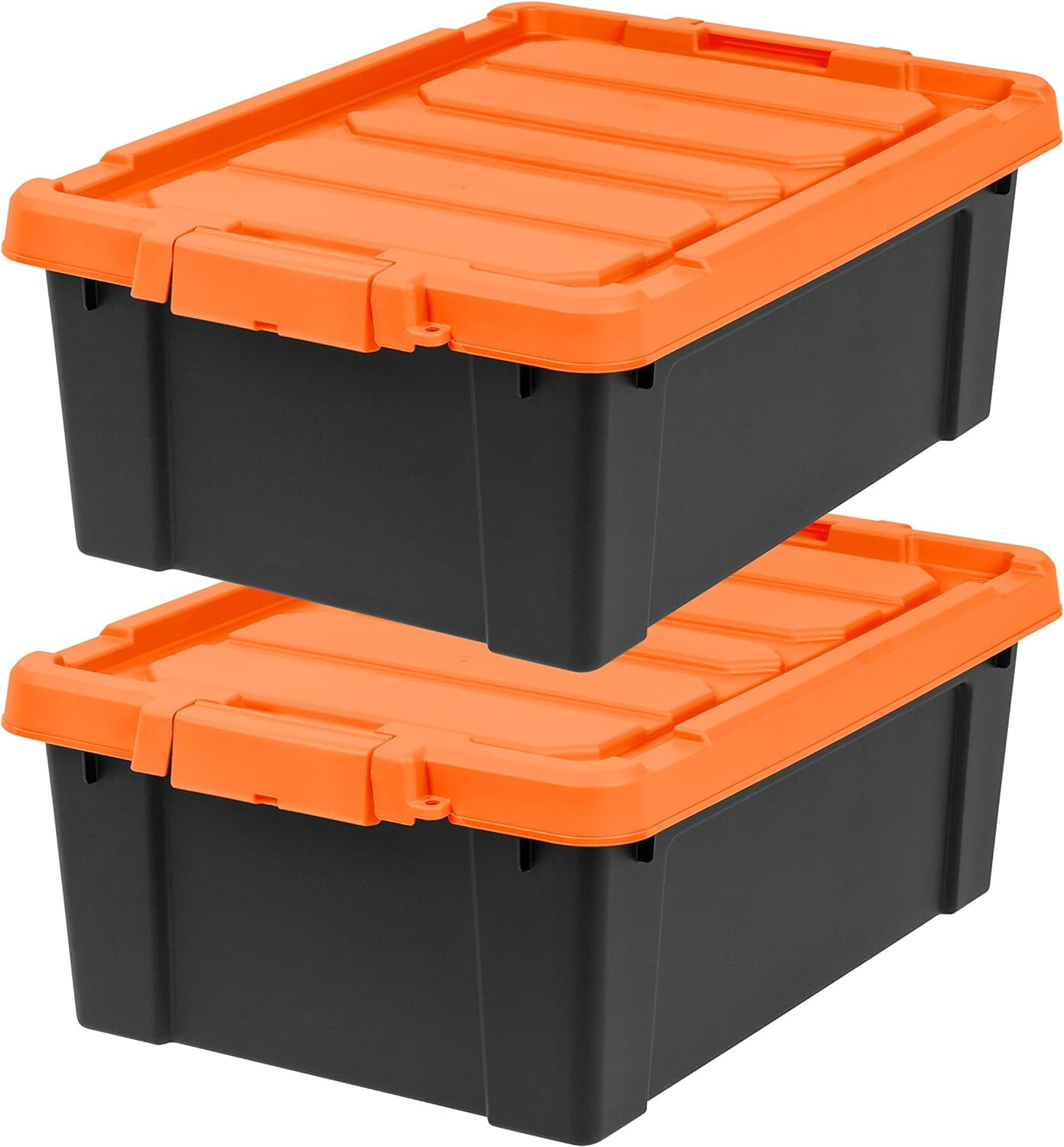 USA 5 Gallon Eco-Friendly Lockable Storage Bins with Lids, 6 Pack ...