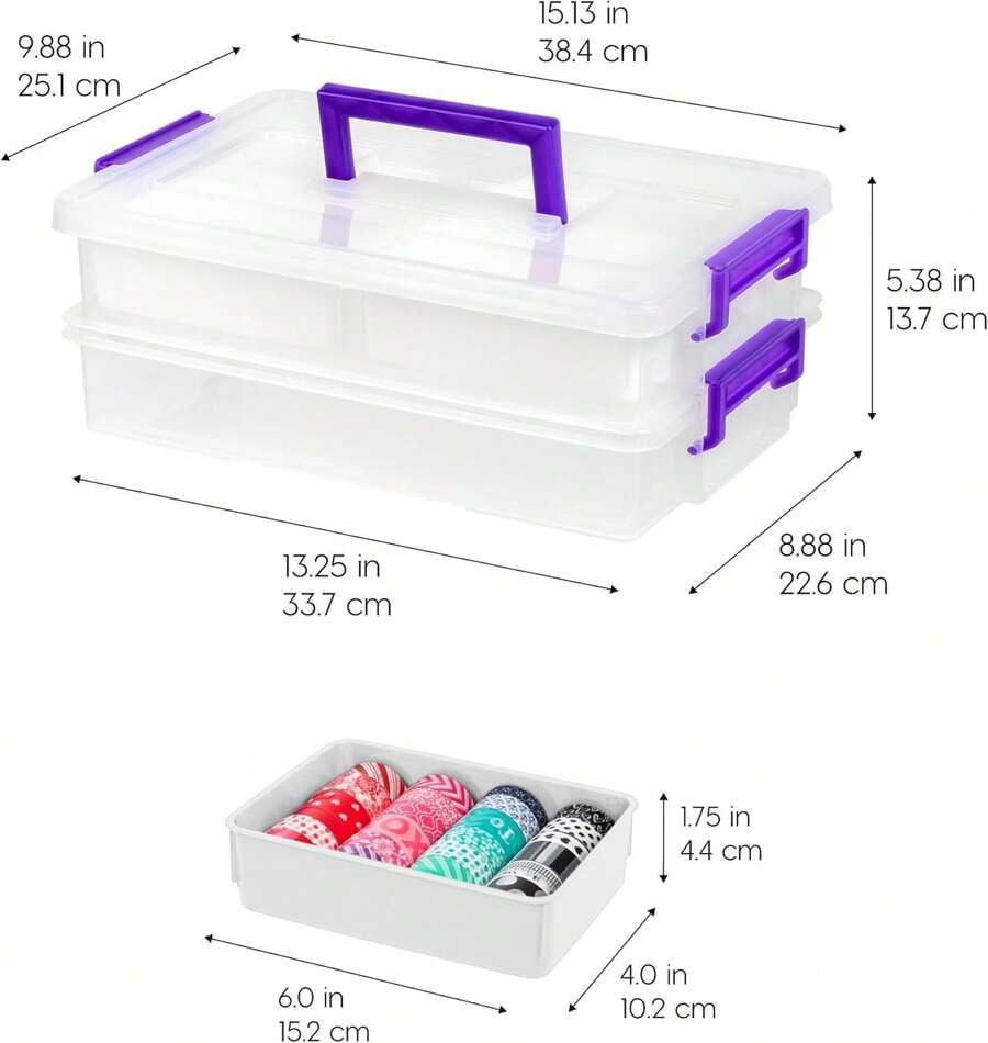 USA 5 Qt. Plastic Storage Bins With Lids, 6 Pack, Craft Storage ...