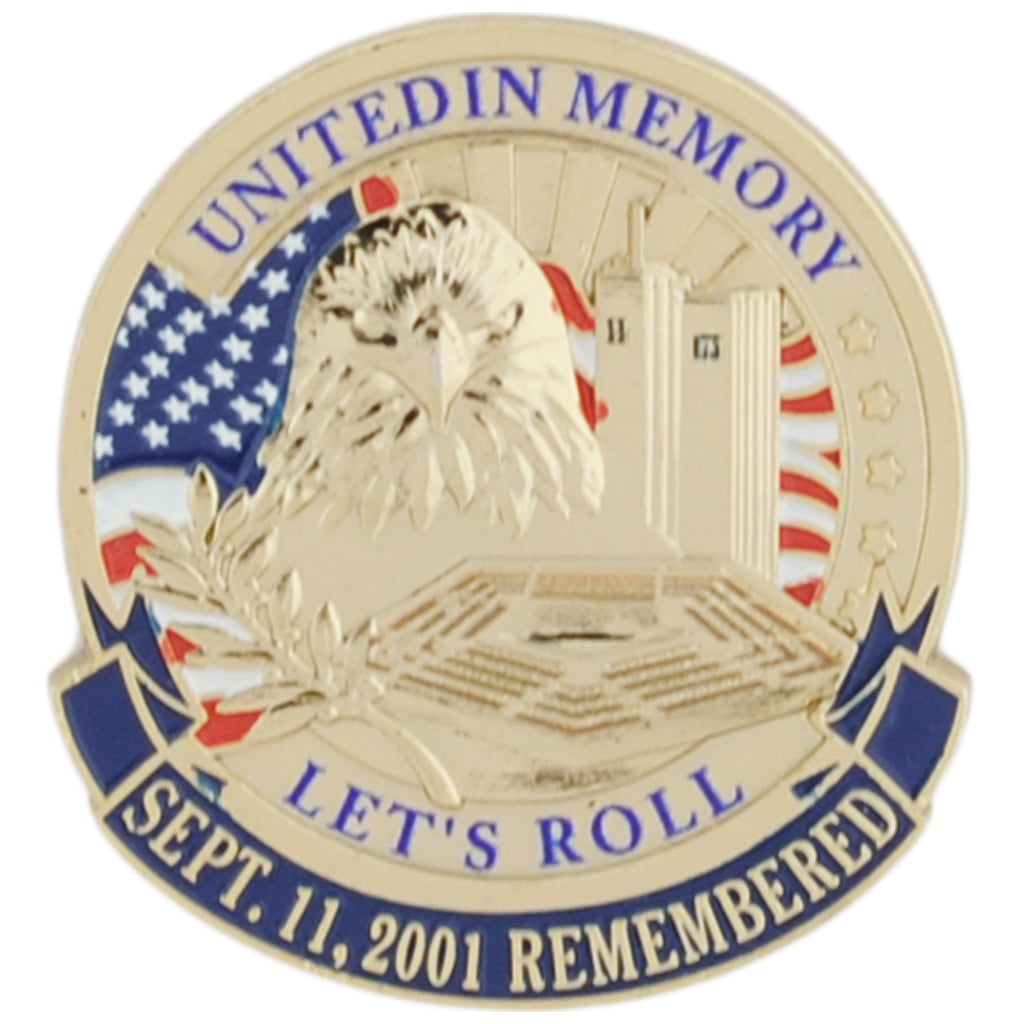 USA 911 United In Memory Let's Roll War On Terror Lapel Pin - Walmart.com