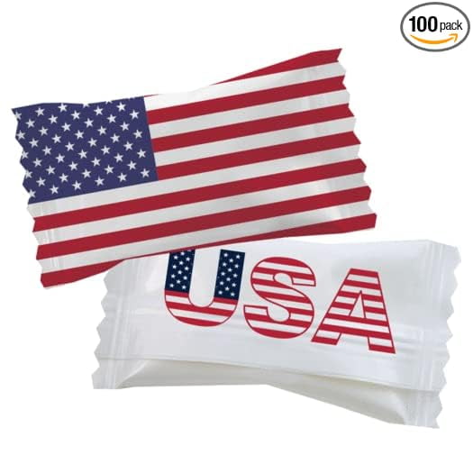 USA AMERICAN FLAG-Peppermints 100 Count Wrapped in Polka Dot Candy ...