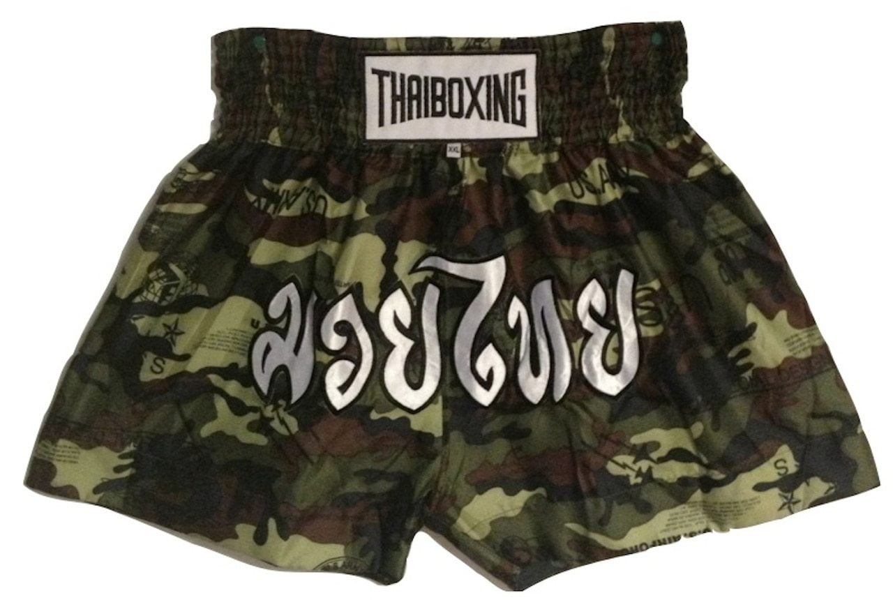 USA ARMY CAMOUFLAGE MUAY THAI BOXING" SHORTS - 100% SATIN - Walmart.com