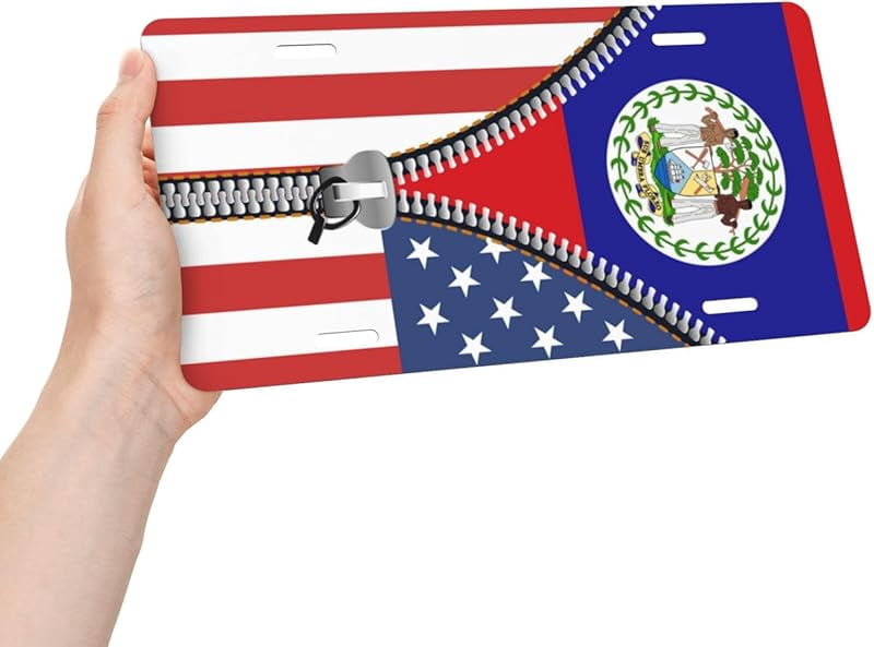USA American Canada Canadian Flag License Plate Cover Car Truck Front ...