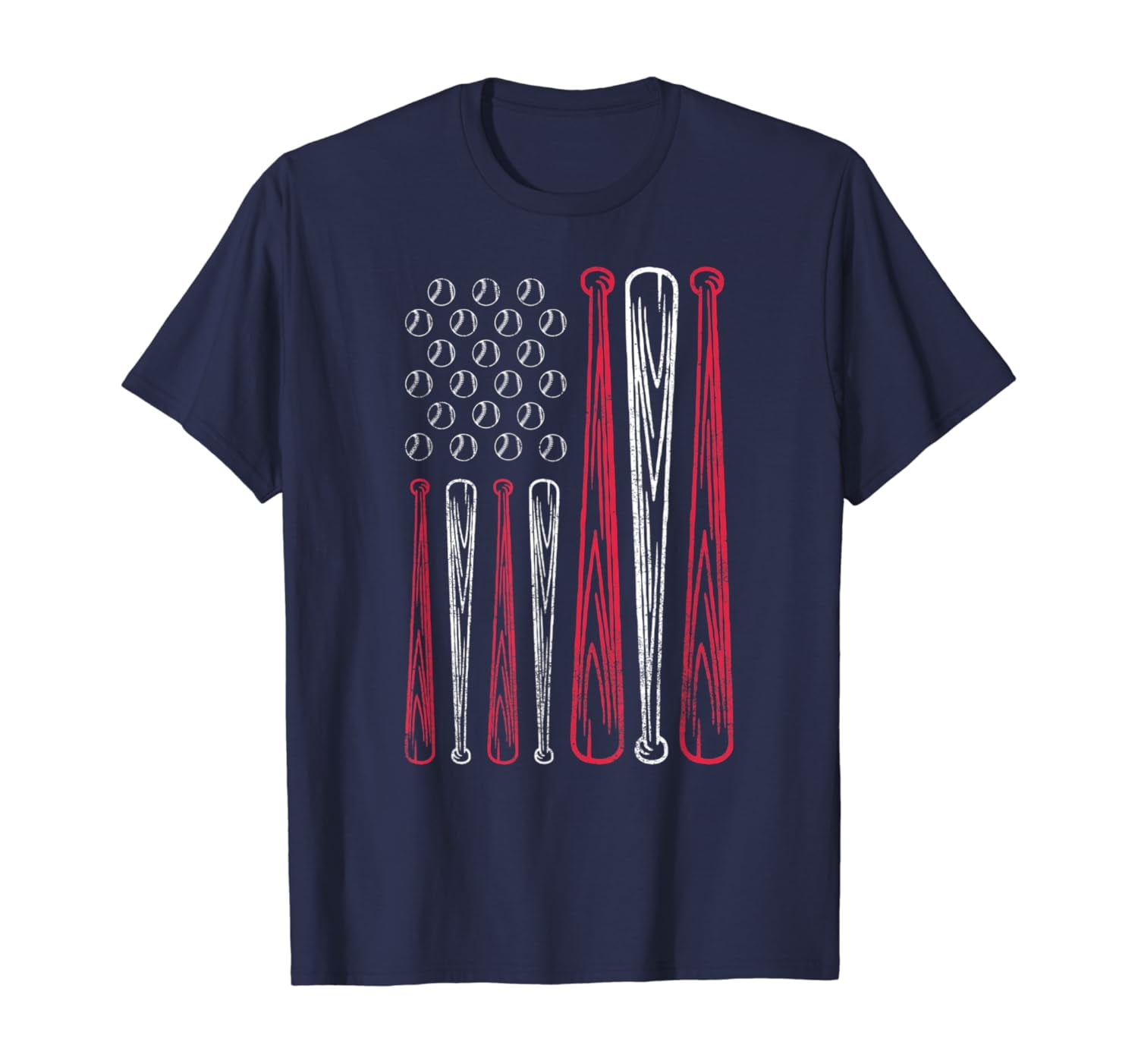 USA American Flag Baseball Red White Blue 4th of July Top T-Shirt ...