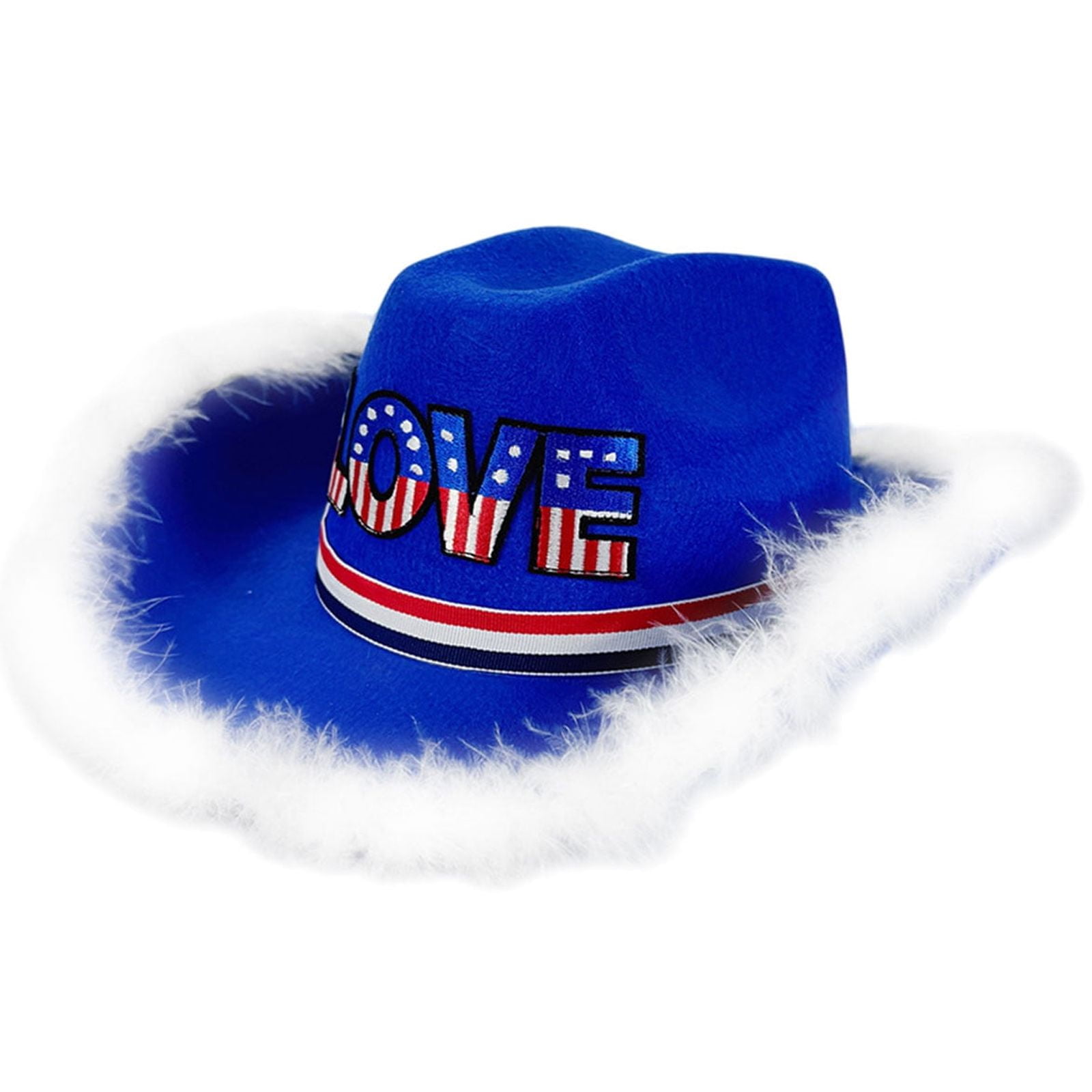 USA American Flag Cowboy Hat 4th of July Patriotic Red White Blue ...