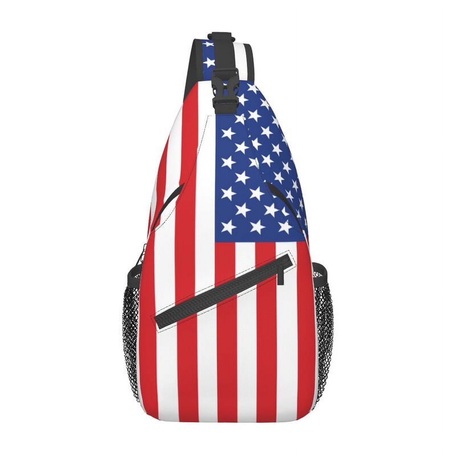 USA American Flag Crossbody Sling Backpack Men Custom United States US ...