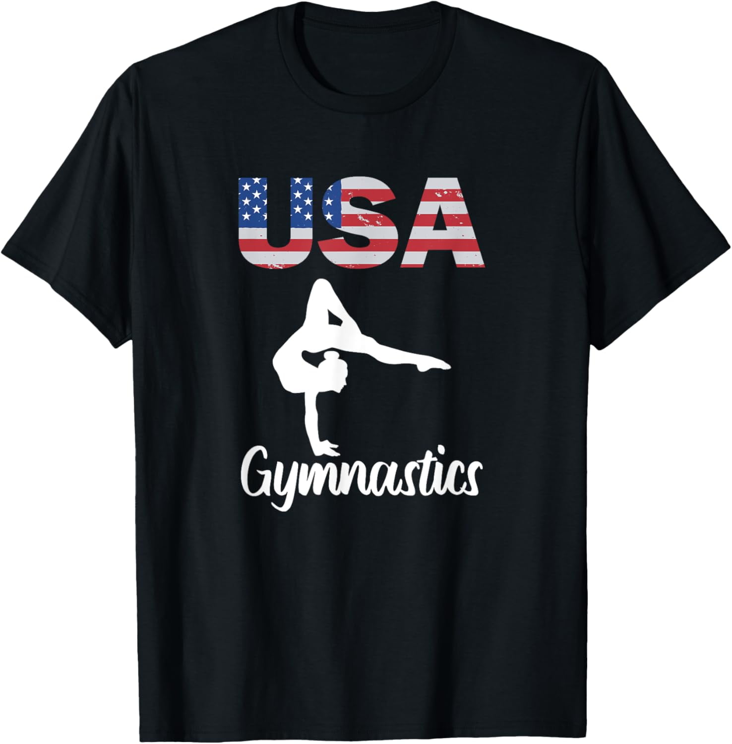 USA American Flag Gymnastics Tee Gymnast 4th of July T-Shirt - Walmart.com