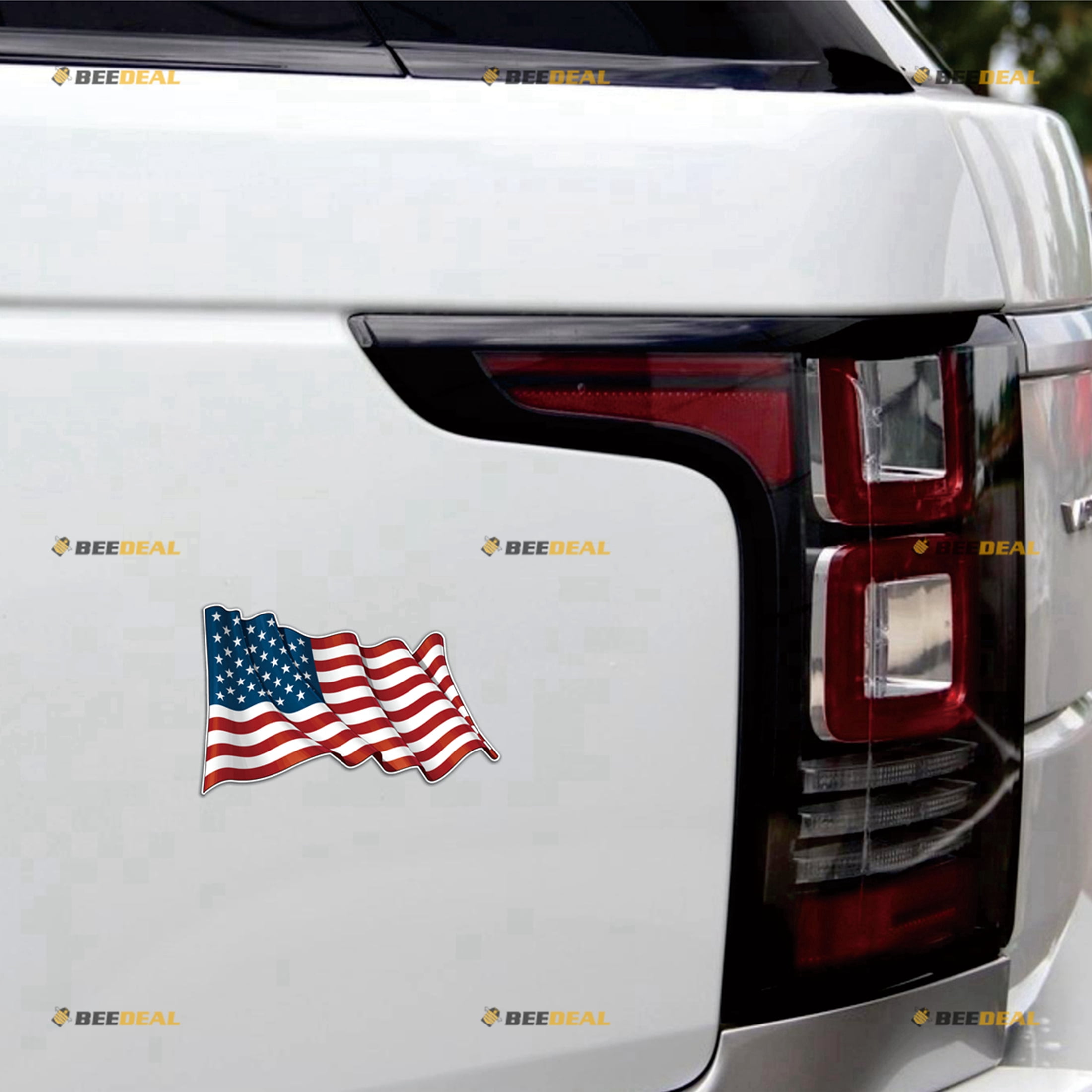 USA American Flag Patriotic Car Magnet Waving Magnetic Sticker Decal ...
