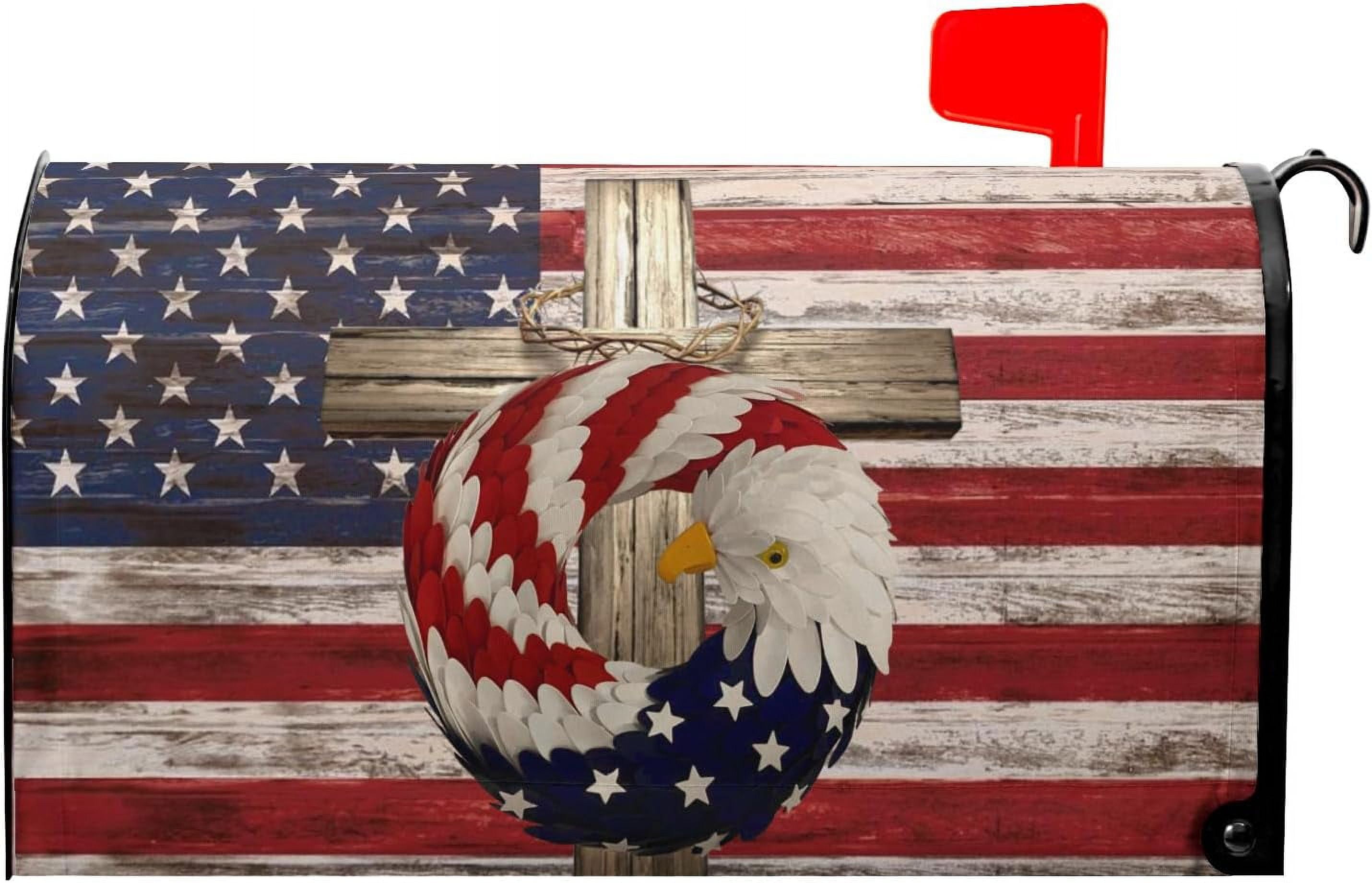 USA American Flag Patriotic Mailbox Covers Magnetic Independence Day ...