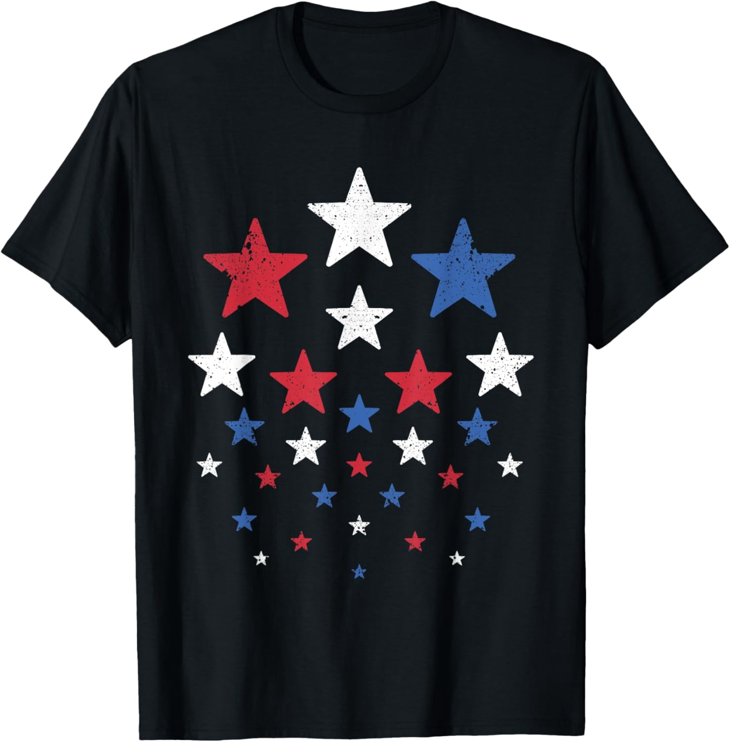 USA American Flag Patriotic Red White Blue Stars 4th of July T-Shirt ...