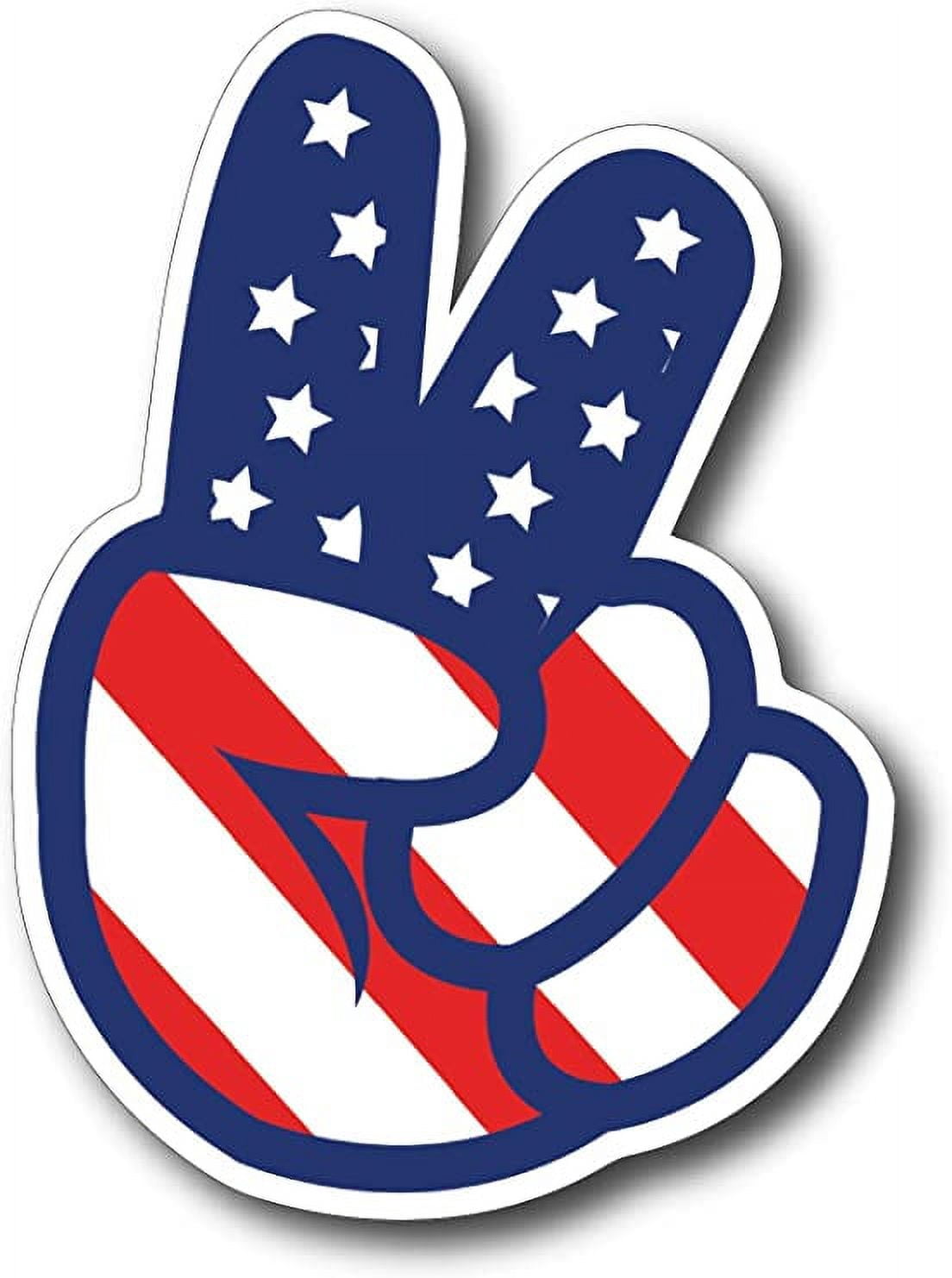 USA American Flag Peace Sign Vinyl Decal Sticker 1960's Version Vintage ...